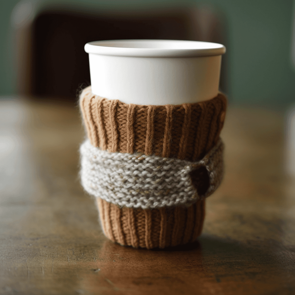An Old Sock = A Cute Coffee Cup Koozie